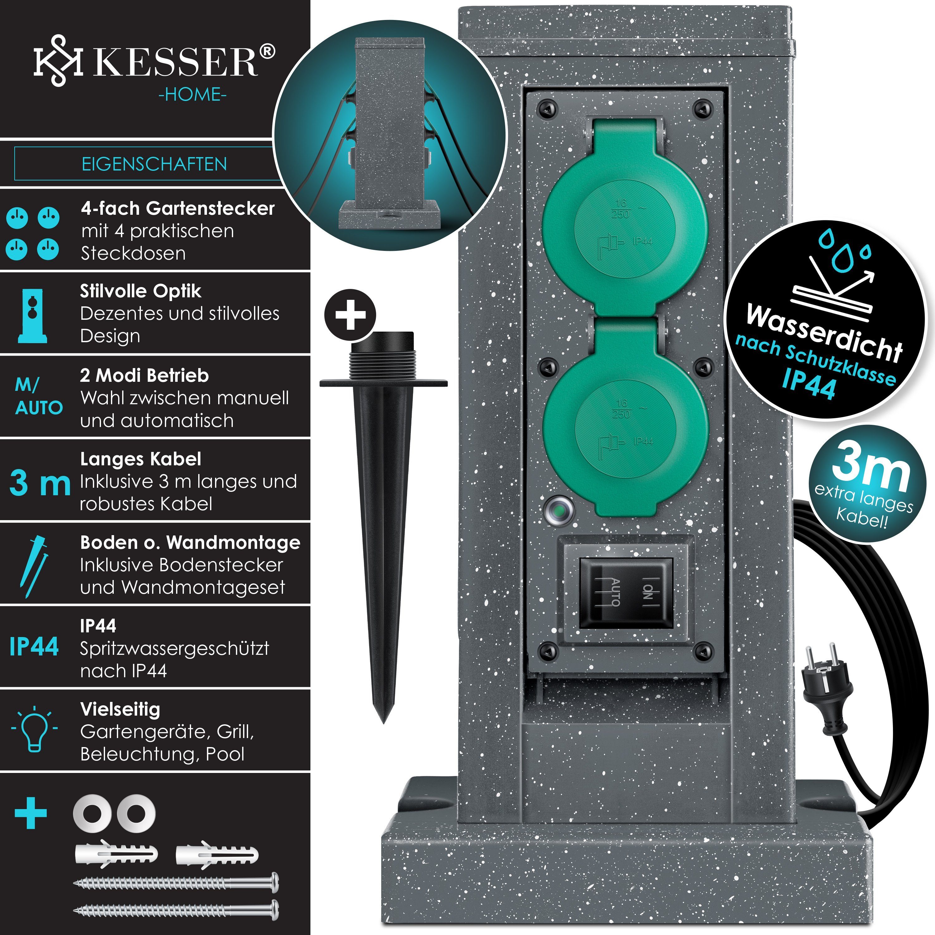 OTTO-Trade™ | Купить Уличные розетки KESSER Gartensteckdose, Steinoptik ...
